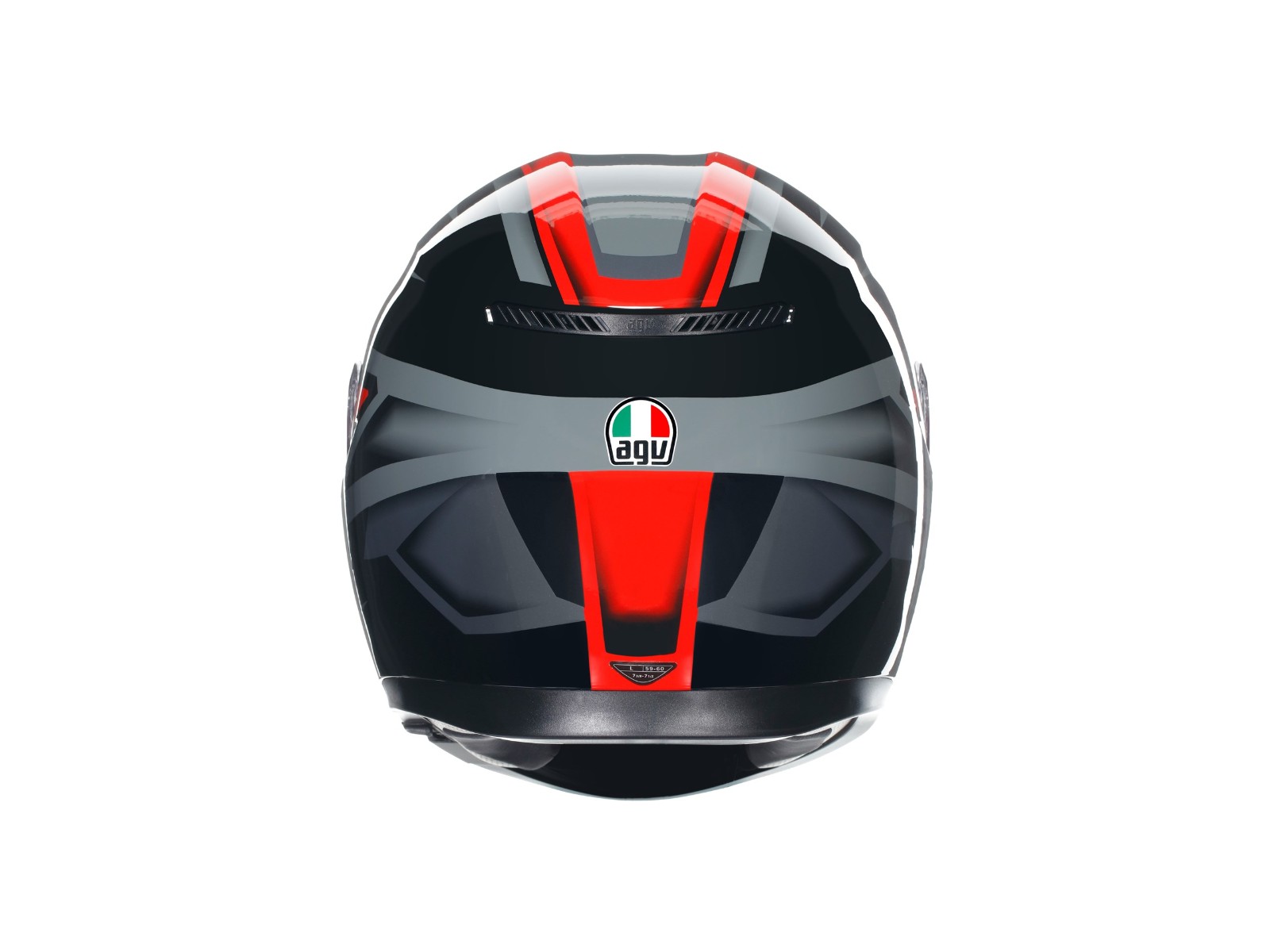 K3 Compound Zwart Rood E2206 Integrale Motorhelm