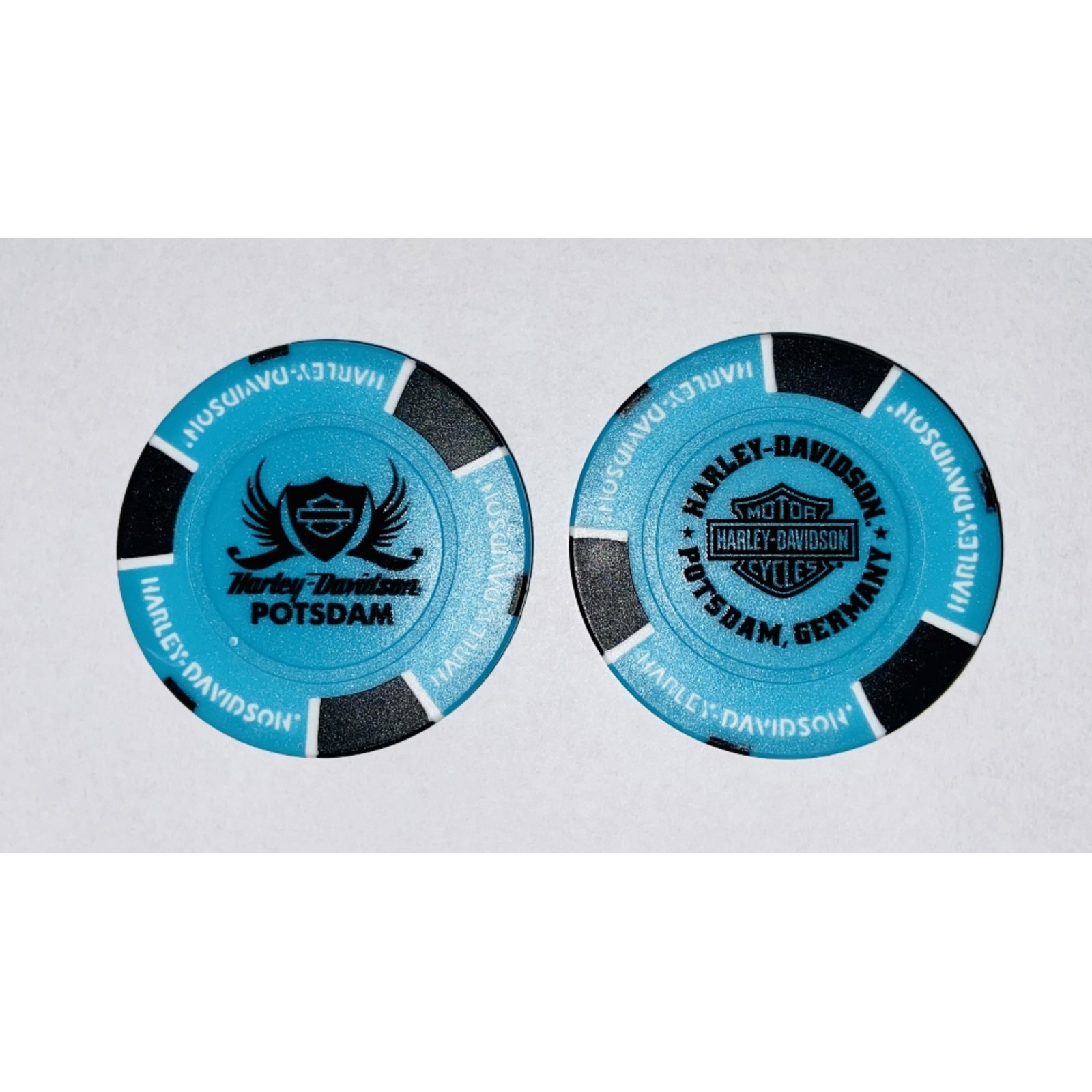 Poker Chip ''H-D Potsdam Aqua Blau''
