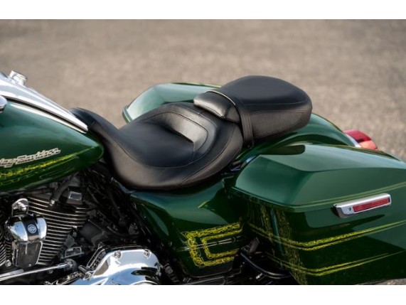 Low Profile Soziussitz – Glattes schwarzes Vinyl