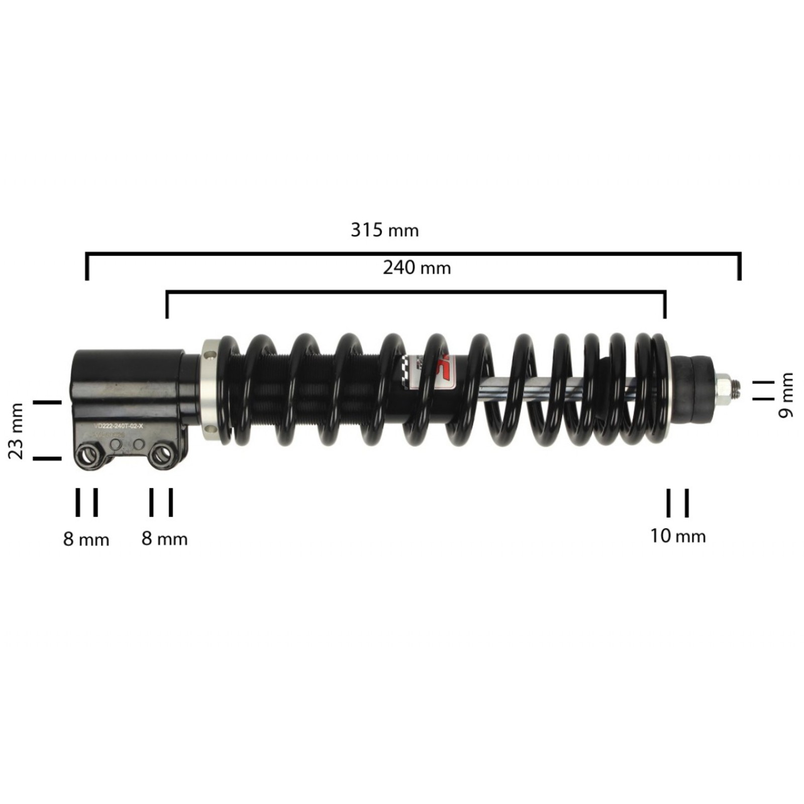 Stoßdämpfer Basic Mono Serie, vorne, Hexagon 125 180 250,...