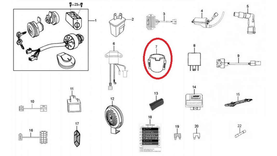 Halterung Starterrelais